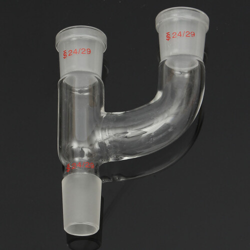 3 Way Glass Claisen Adapter w/ 24/29 Joints Borosilicate Connecting ...