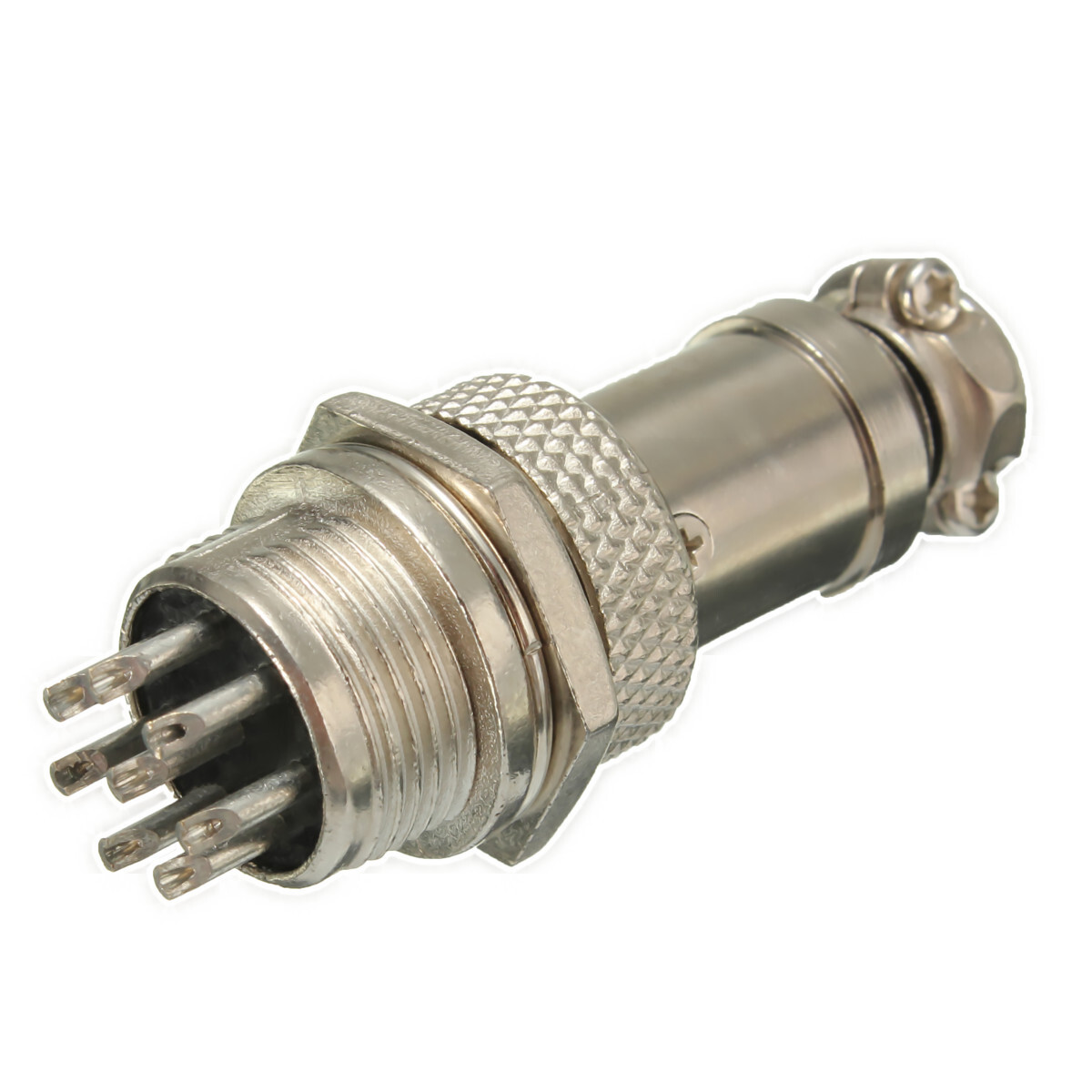 Aviation Connector GX20 8 Pins Silver Male Female Panel Metal Aviation ...