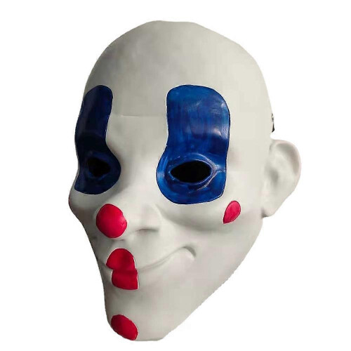 (B) Halloween Joker Robber Mask Headgear Adult Clown Dark Knight Scary ...