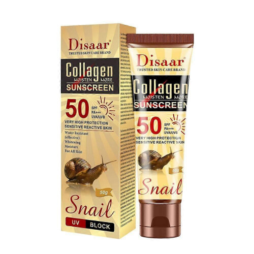 50g collagen snail sunscreen protective face sunscreen spf 50 gel ...