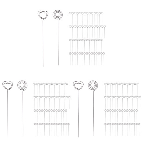 180 Pieces Metal Wires Memo Clip Note Card Holders Table Number Clip ...