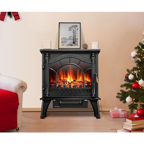 Marco Paul Electric fireplace electric fire portable heater Glass sided ...