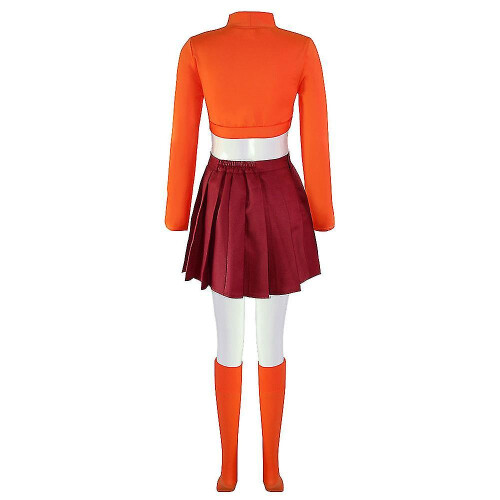 (M, Short style with glasses) Scooby-doo Velma Cos Costume Halloween ...