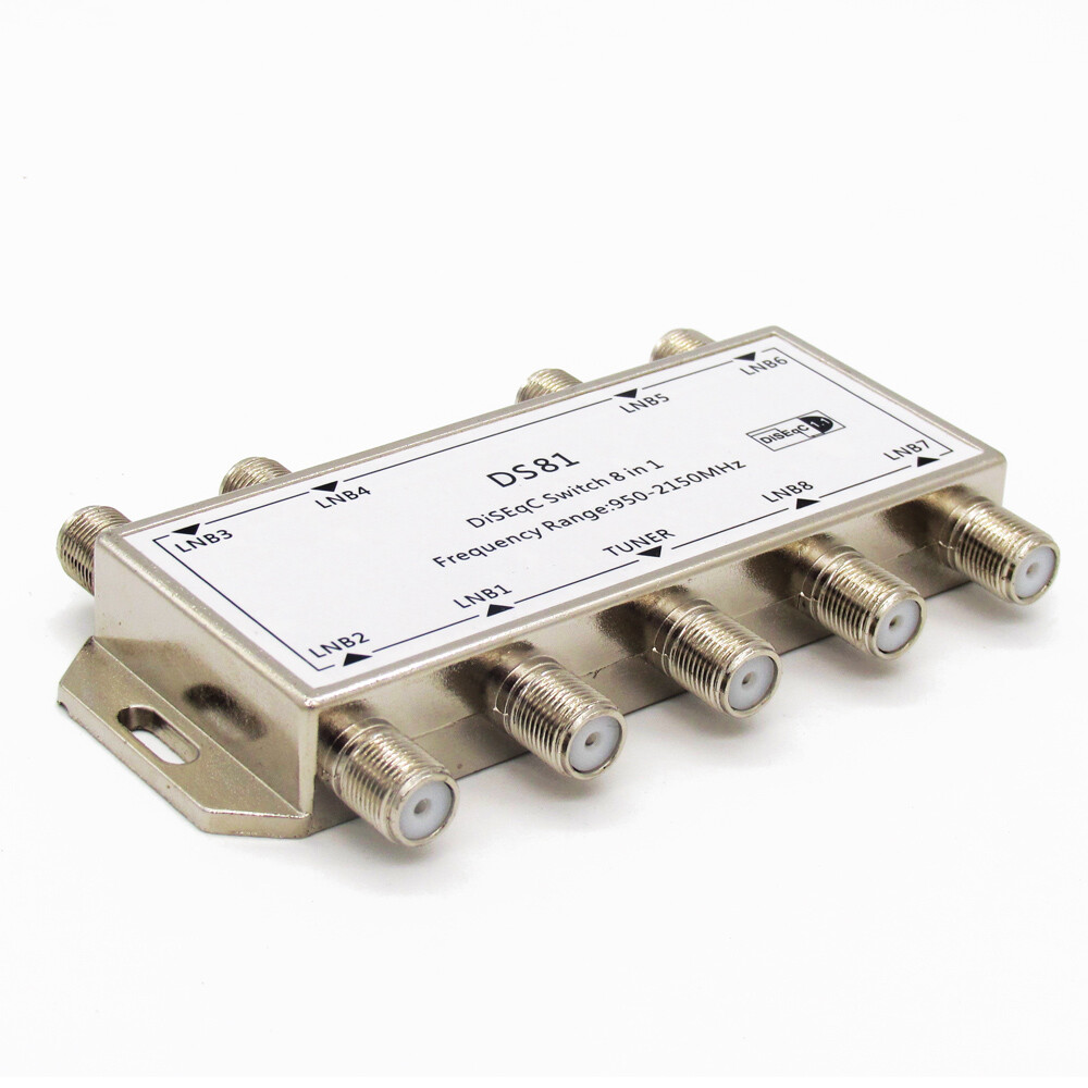 DS 81 8 in 1 TV Satellite Signal DiSEqC Switch LNB Receiver Multiswitch ...