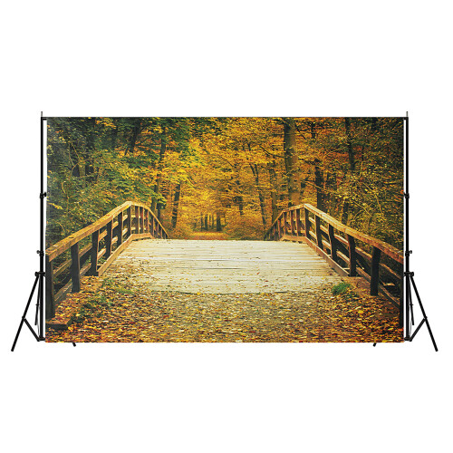 5x7FT Autumn Fall Bridge Photography Vinyl Background Studio Photo ...
