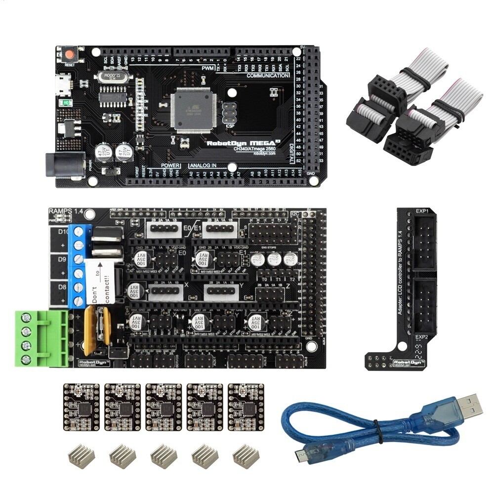 Base on Microcontroller Mega2560 Control Board + RAMPS 1.4 Board ...