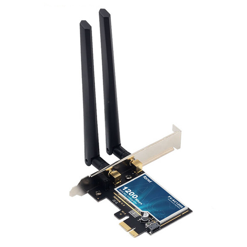 Fenvi Wireless Dual Band PCIe WiFi Adapter Network Card 1200Mbps 2.4GHz ...