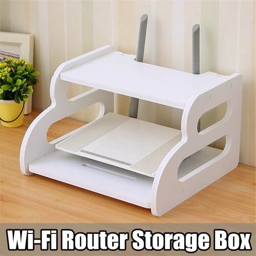 Wi Fi Router Storage Box Wall Mounted Shelf Hanging Standing Bracket ...