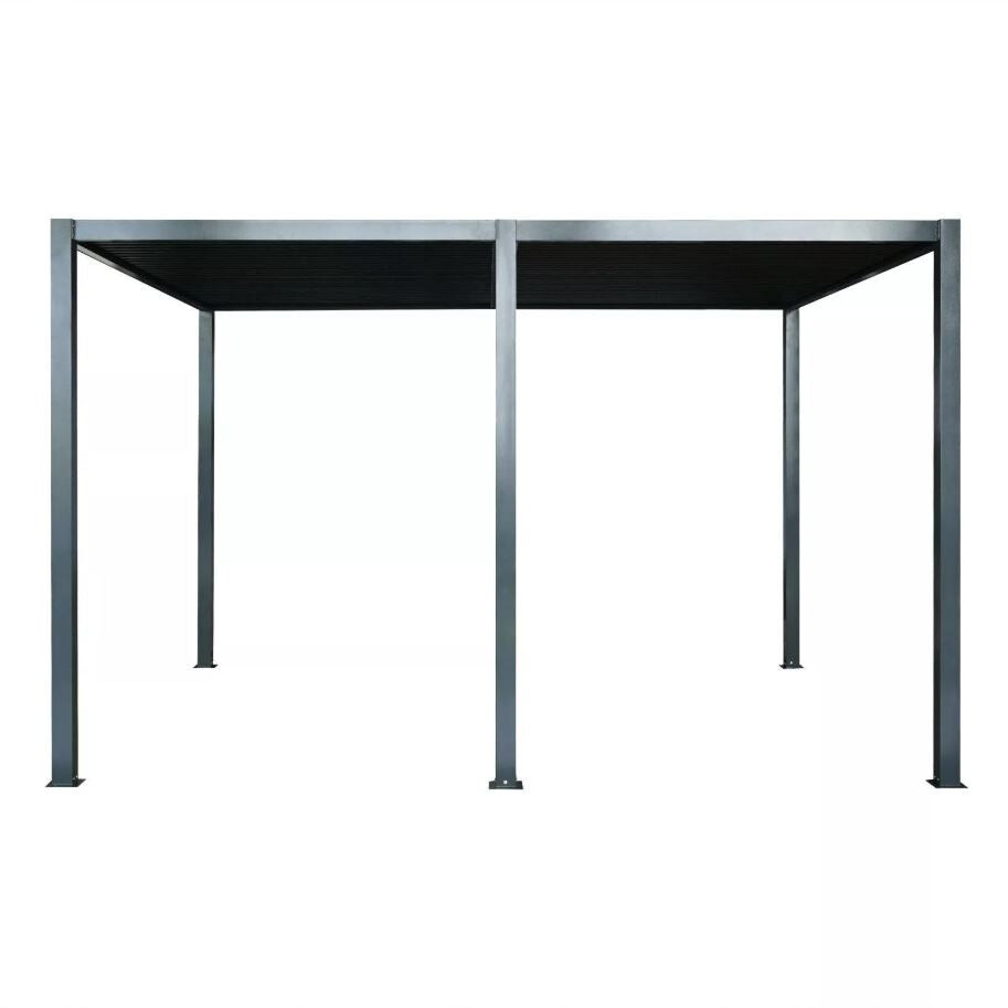 (Pergola 3m x 3M) Veranda Pergola Aluminium Shutter Roof 3m X 3m Garden 3m x 4m Louvered ...