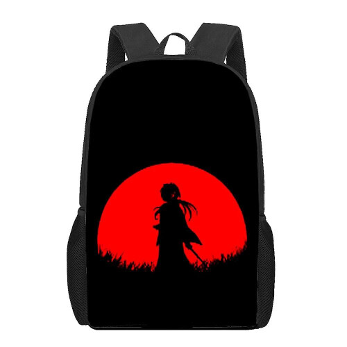 (10) Japan Samurai Full Moon Print School Bag For Teenager Boys Primary ...