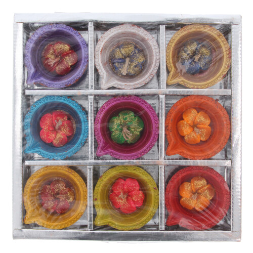 Diwali Diya Clay Diva Indian Lamp Candle Burner Pooja Hindu 9x on OnBuy