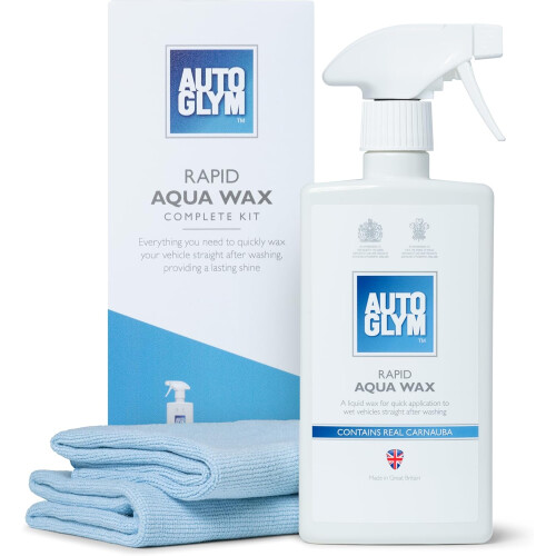 Autoglym Rapid Aqua Wax , 500ml - Complete Car Wax Kit Made to Protect All Exterior Surfaces ...
