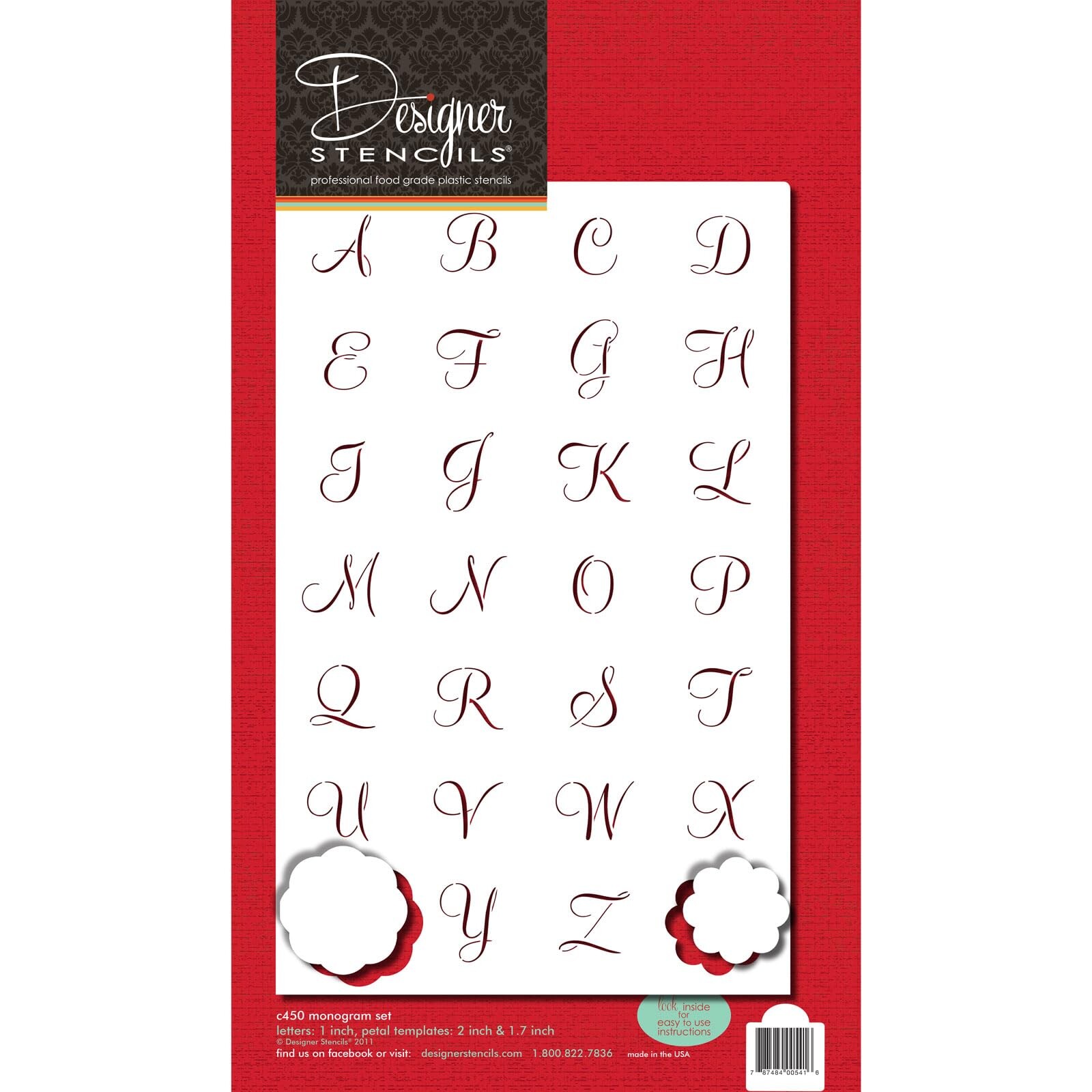 Designer Stencils Emilys Mini Monogramm Set Keks Schablone Beige ...