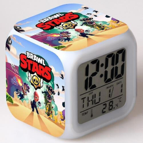 (Brawl Stars) Colorful Multifunctional Led Alarm Clock on OnBuy