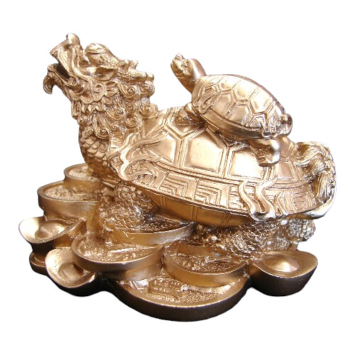 Feng Shui Dragon Turtle, Chinese Dragon Tortoise Sitting on Chinese ...