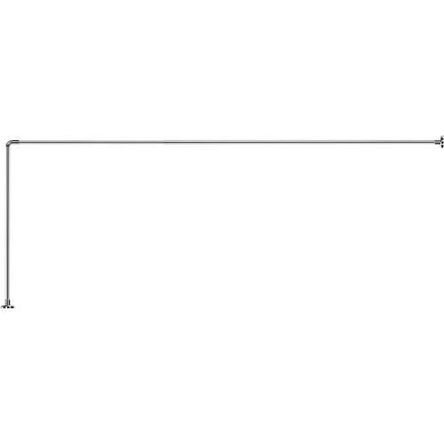 Croydex AD103000 L Shaped Telescopic Silver Shower Curtain Rail 1400mm ...