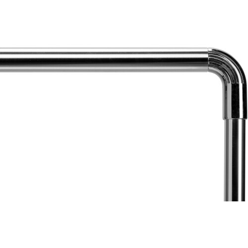 Croydex AD103000 L Shaped Telescopic Silver Shower Curtain Rail 1400mm ...