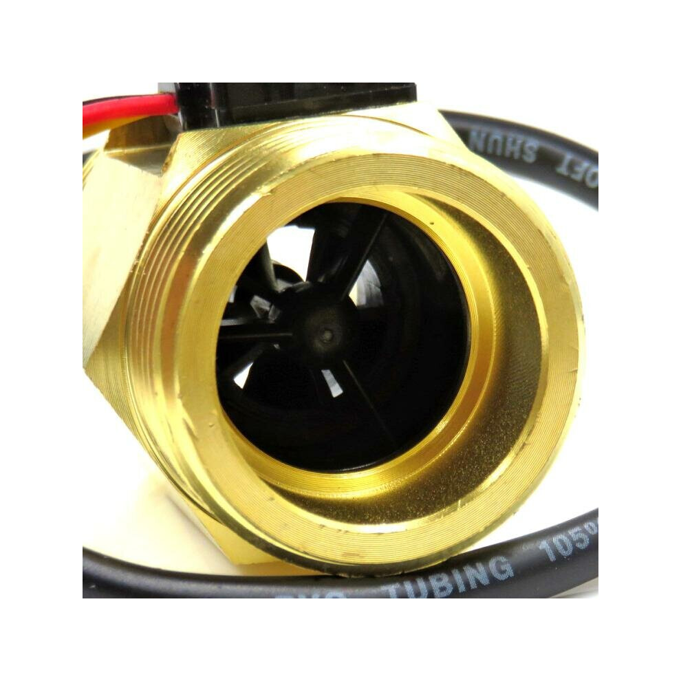 1 Inch Water Flow Sensor Hall Sensor Switch Flow Meter DN25 Brass Water ...