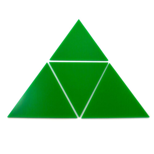 (Pack of Twenty - 10cm x 10cm) Triangular Tiles - Green on OnBuy
