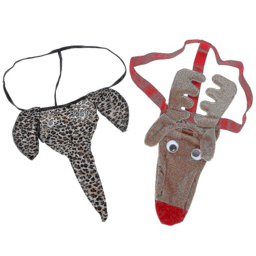 2 Pcs Mens Thongs Men Animal G String Men Thongs Man Thong Leopard ...
