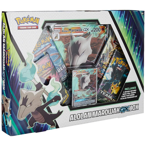 Pokemon Cards TCG: Alolan Marowak-Gx Box | 4 Booster Pack | A Foil ...