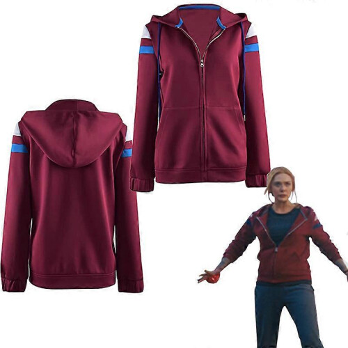 (L) Wanda Maximoff Cosplay Wanda Vision Scarlet Witch Cosplay Costumes ...