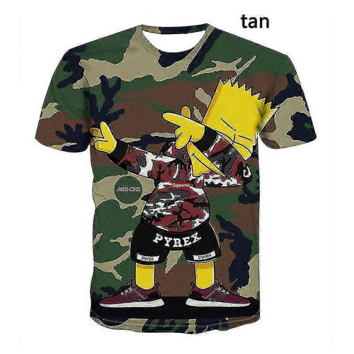 (XL, Tan) Fashion 3d Printed Anime Cartoon Animation The Homer S ...