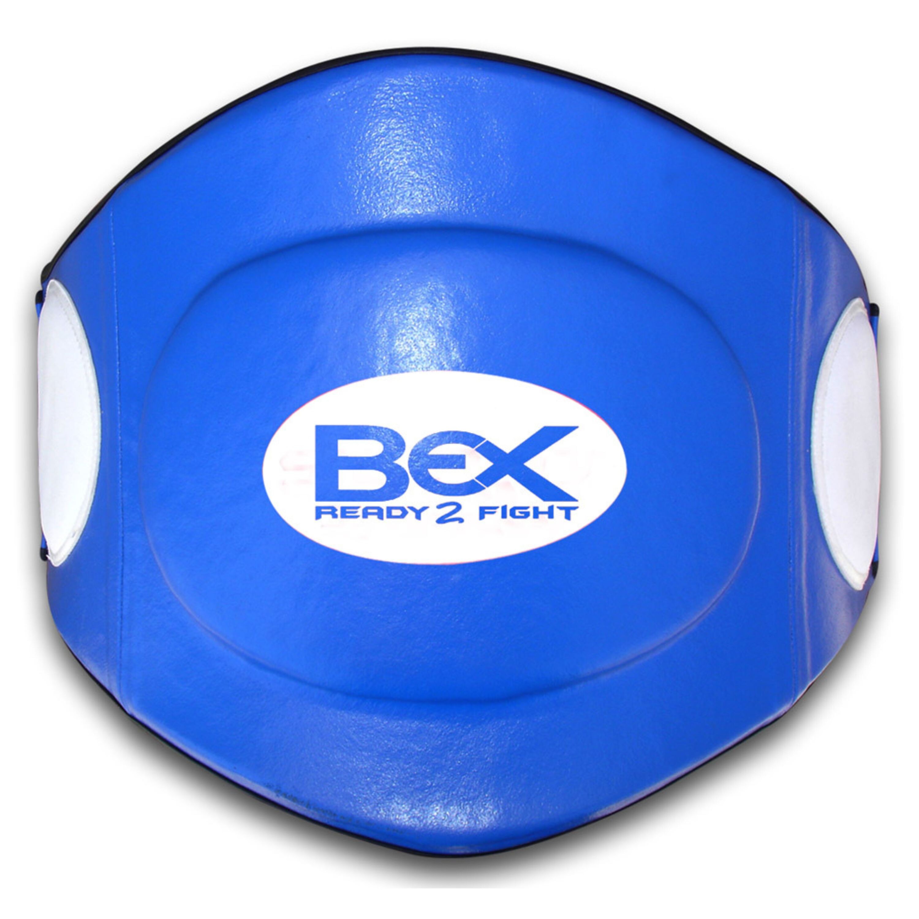 (Blue, XL) MMA Leather Belly / Chest / Abdominal Pad, Body Armour ...