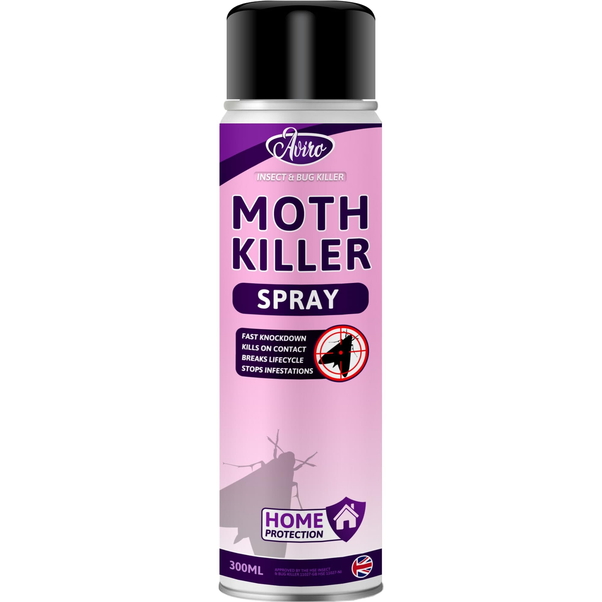 Moth Killer Spray - Fast Acting Moth Repellent For Wardrobes, Fabric ...