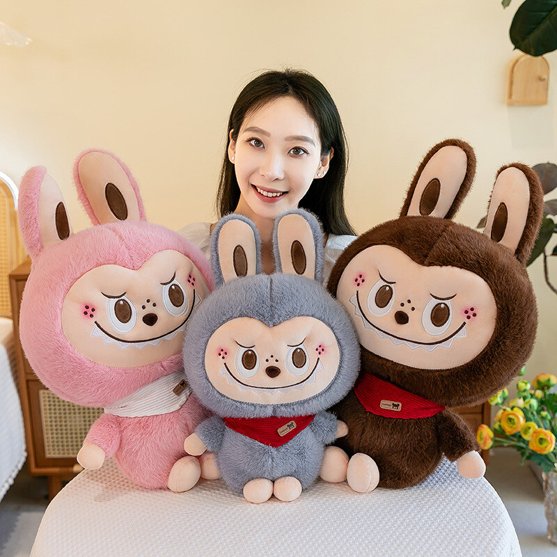 (Pink, 45cm) Labubu Plush Toy Plushies Stuffed Animals Rabbit Doll Kids ...