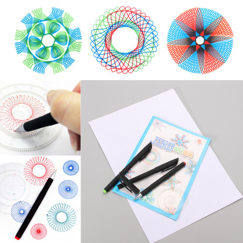 25Pcs Spirograph Deluxe Design Set Creative Drawing Spirograph Original ...