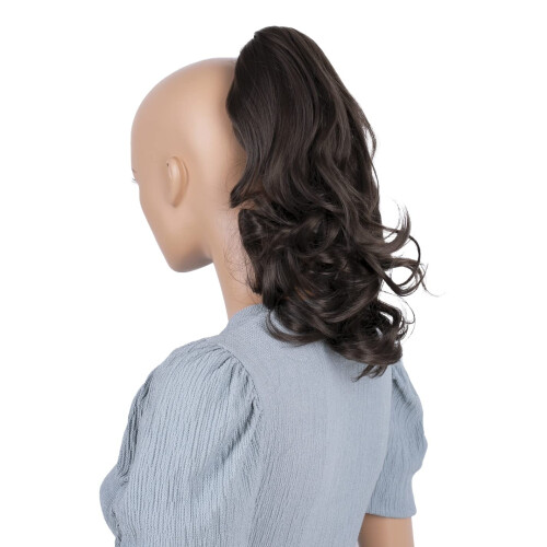 CAISHA - Coleta ondulada de 14" con pinza tipo mariposa, fibra sint ...