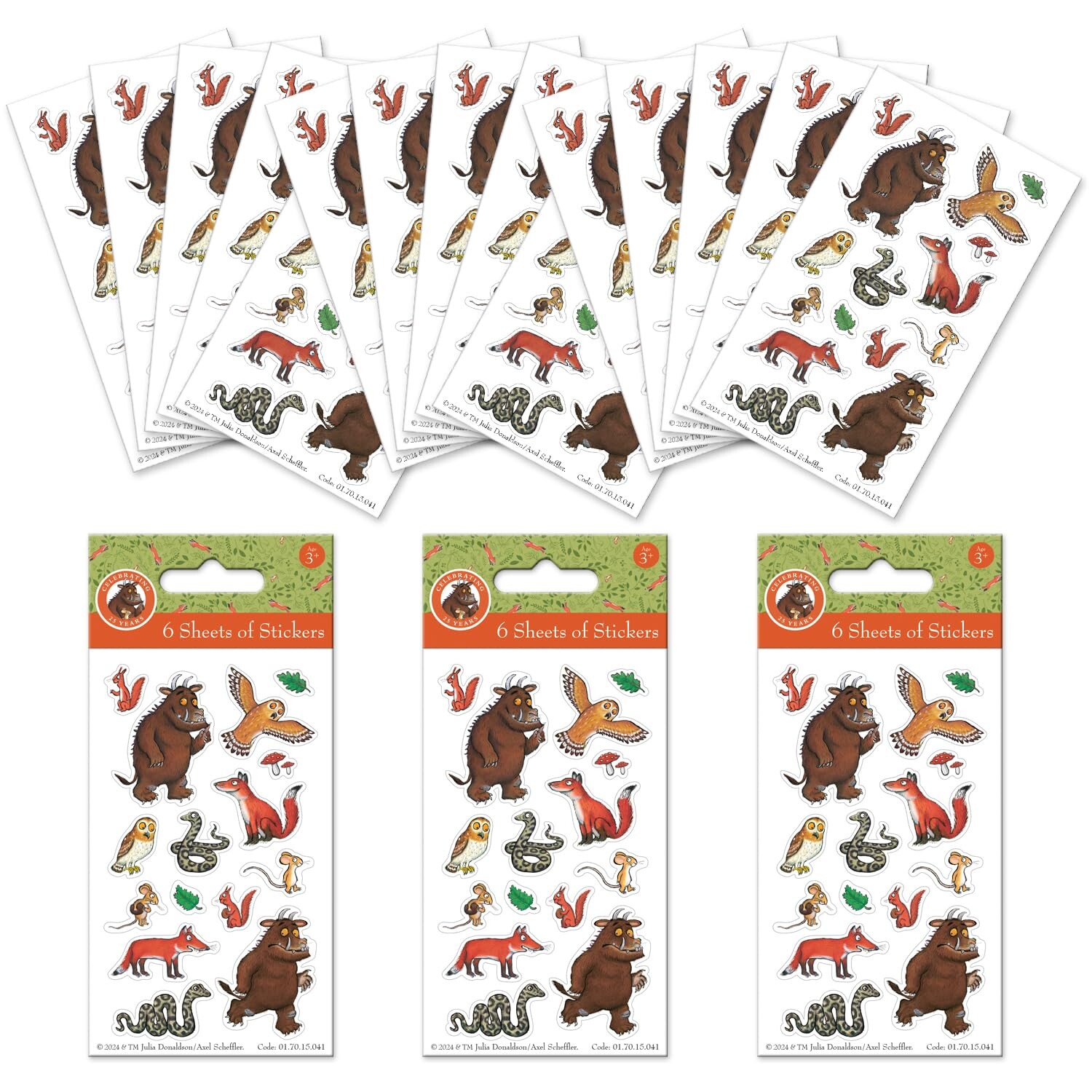 The Gruffalo Party Bag Sticker Bundle (18 Sheets) | Limited Edition ...