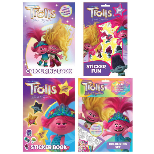 Anila's Trolls Activity Set with Colouring Book, Sticker Fun, Sticker ...