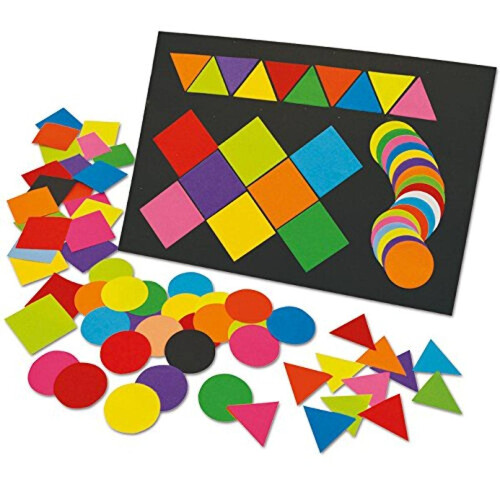 Springboard Pre-Cut Coloured Paper Mega Mosaics - Square, Triangle, and ...
