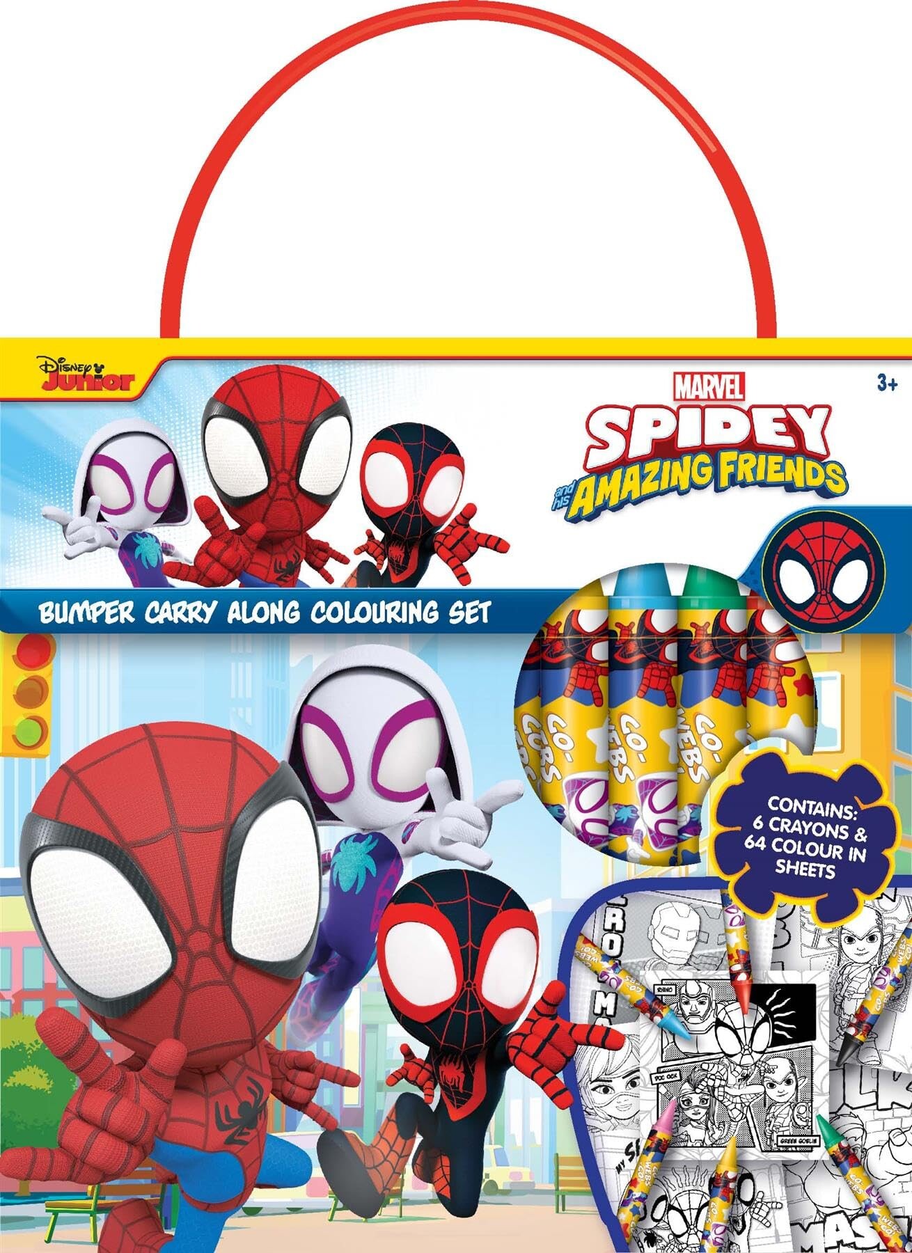 Design Group Spidey & Friends Colouring Set Bumper Carry Along ...