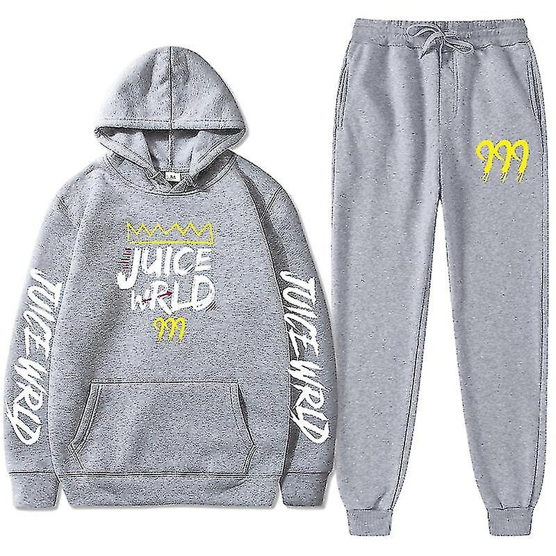 (grey, L) New Juice World Hoodie Suit Sweatshirt Jogging Pants Juice ...