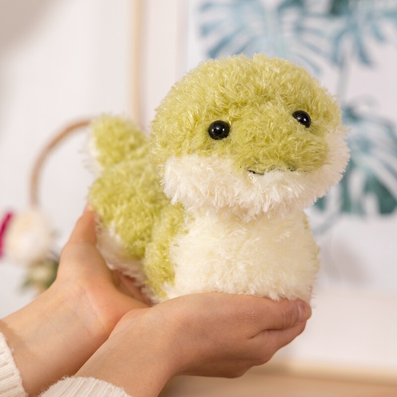 (green snake jk) 25cm Kawaii Curly Soft Snake Plush Doll Green Cartoon ...