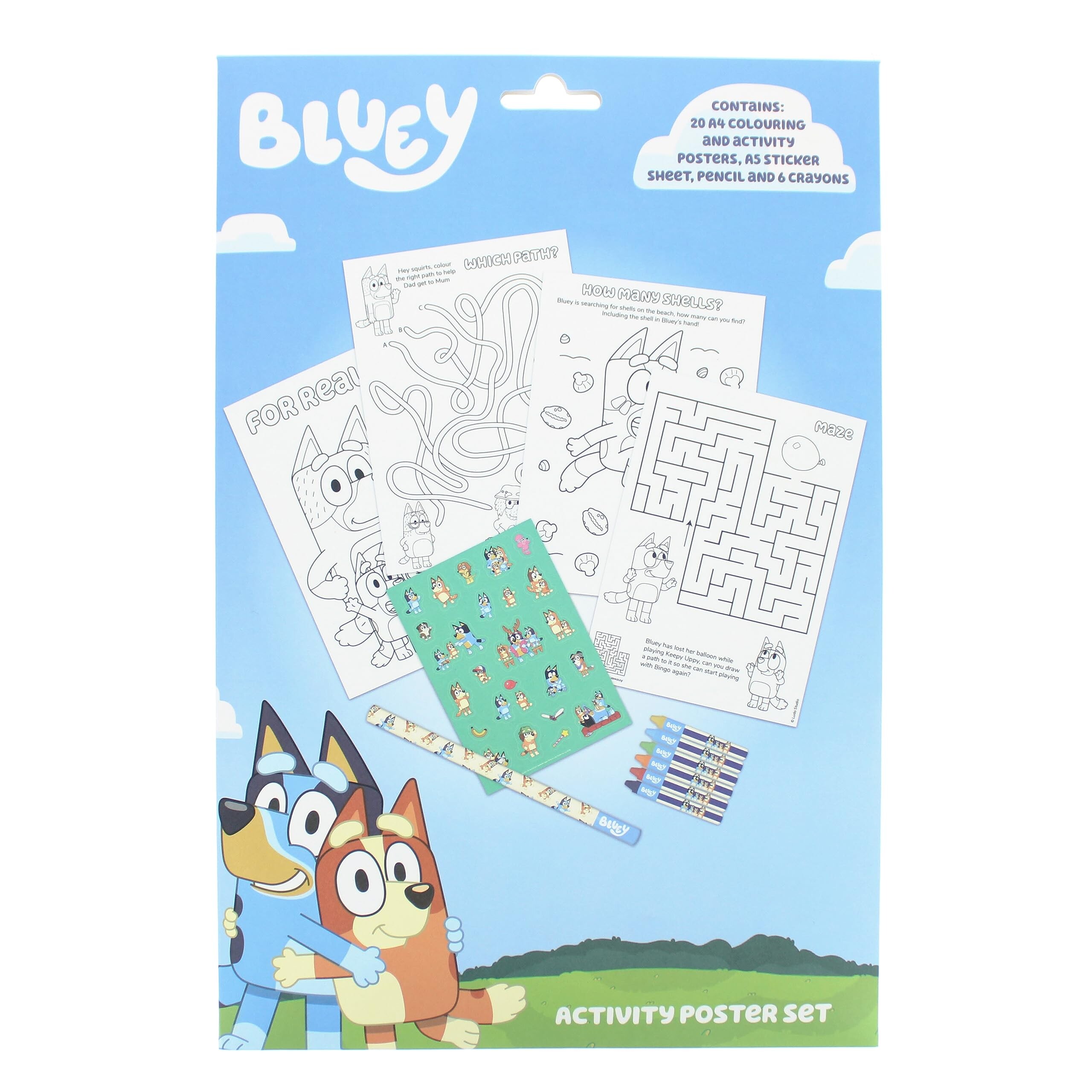 Bluey Poster Activity Set | Bluey Poster Set | Bluey Travel Set | Bluey ...