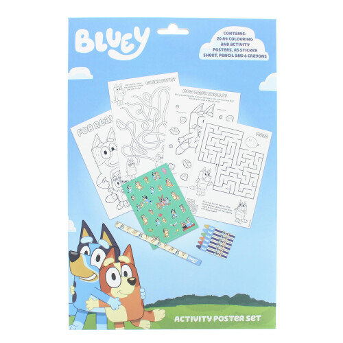 Bluey Poster Activity Set | Bluey Poster Set | Bluey Travel Set | Bluey ...