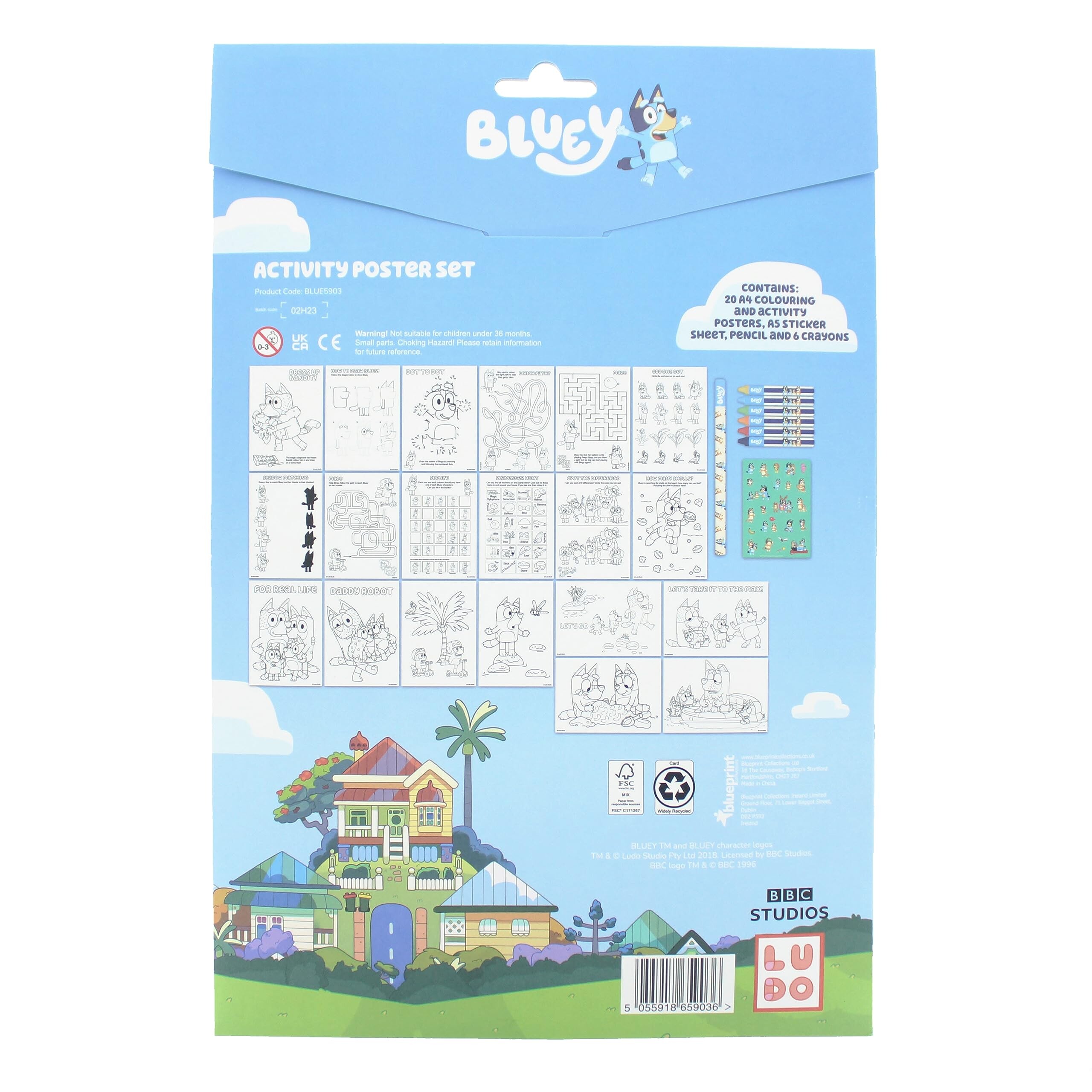 Bluey Poster Activity Set | Bluey Poster Set | Bluey Travel Set | Bluey ...