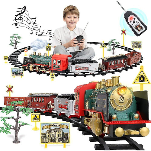 Remote Control Steam Train Sets W/smoke,light,sounds,classical Electric ...