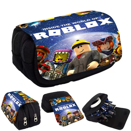 (B) Roblox Game Theme Double-layer Zipper Pen Bag 3d Print Stationery ...