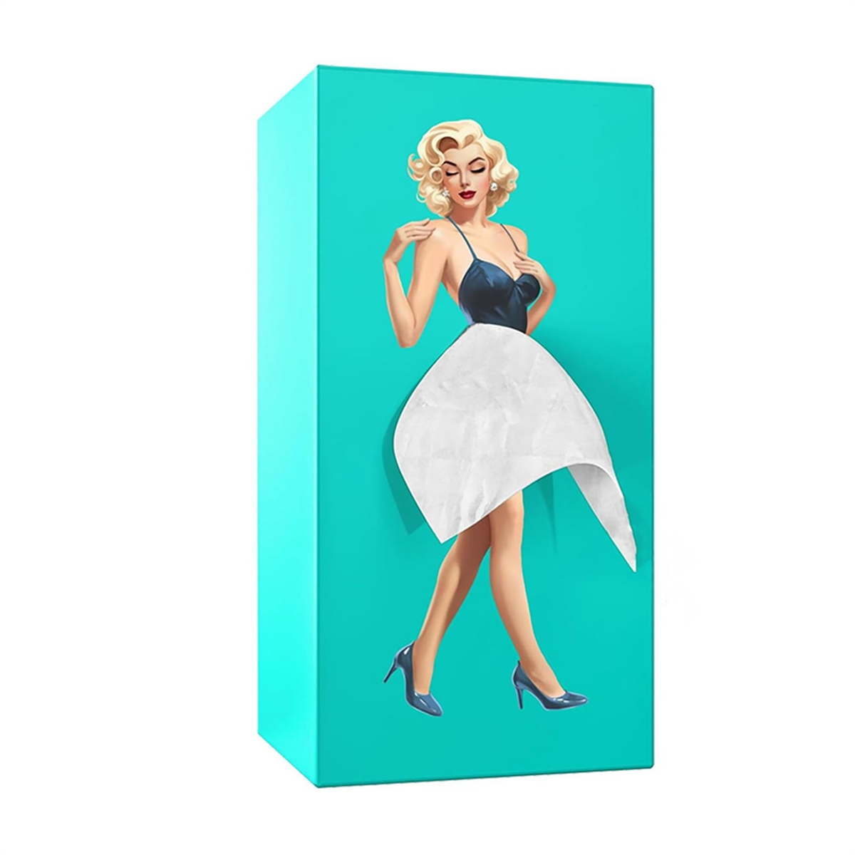 Cartoon Girl Tissue Box, Girl Long Skirt Tissue Box(blue) on OnBuy