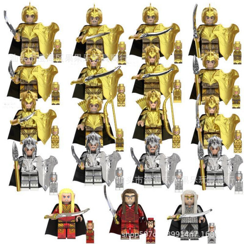 (19pcs-B) Lord of the Rings Noldor Elf Guardians Medieval Soldiers Orcs ...
