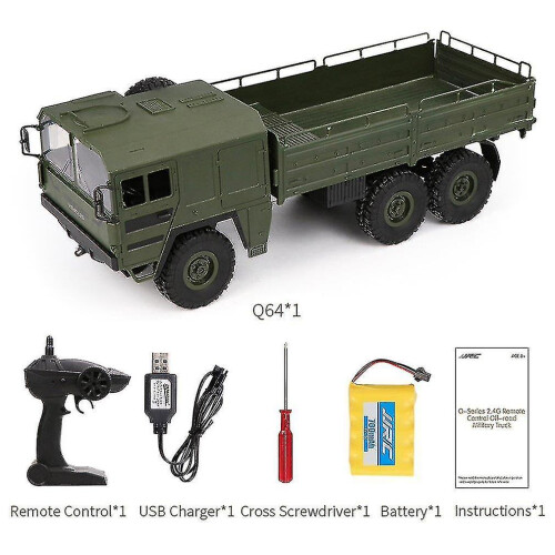 Jjrc Q60 Q64 Rc Truck Military Trucks 1:16 Remote Control Army Armored Car All-terrain Crawler ...