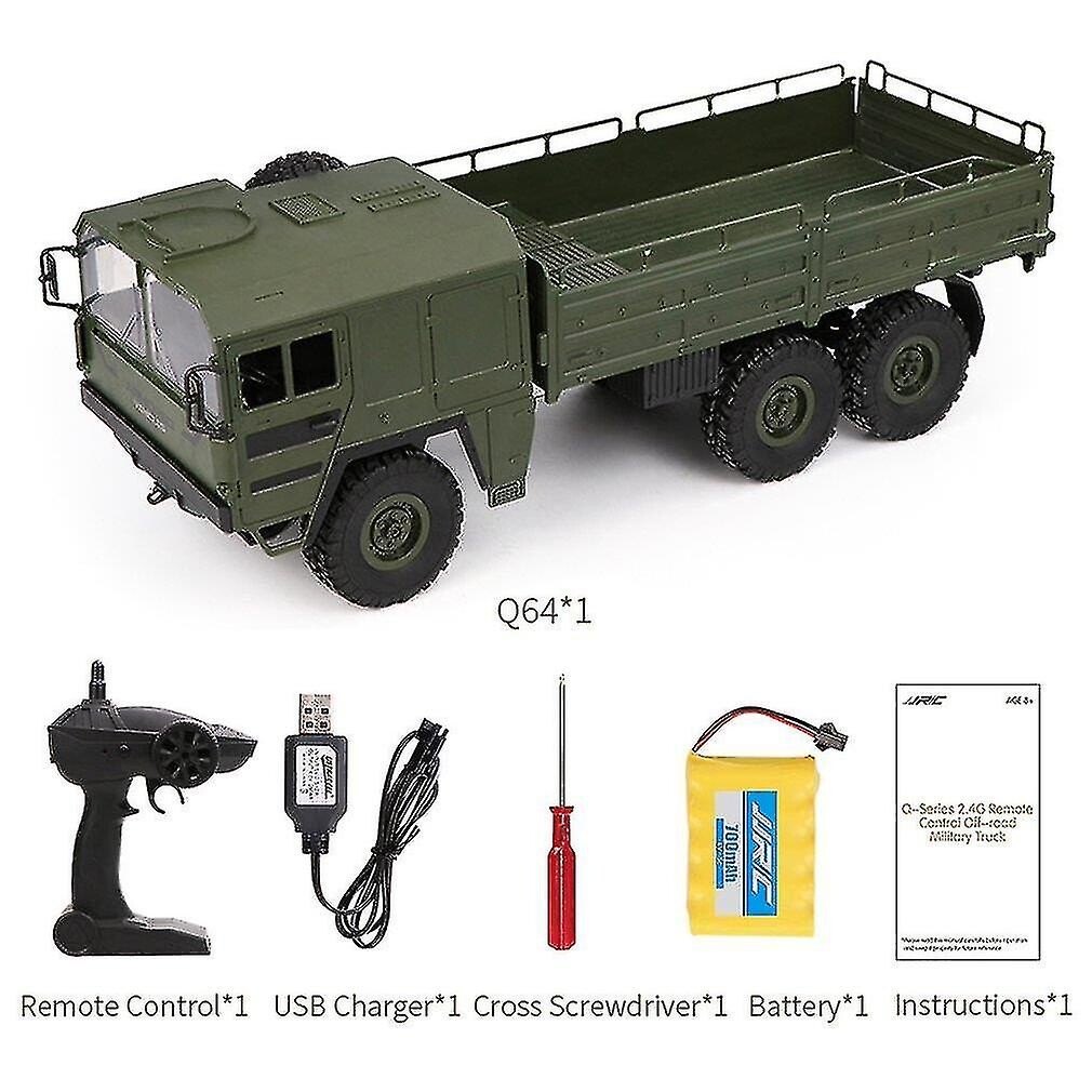 Jjrc Q60 Q64 Rc Truck Military Trucks 1:16 Remote Control Army Armored ...