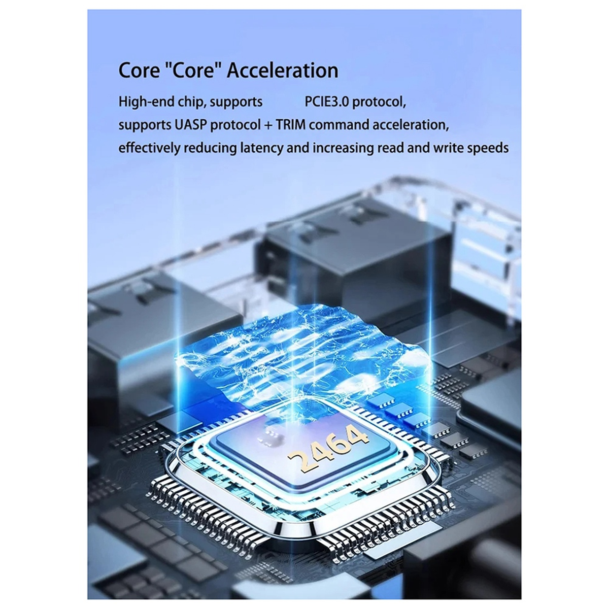 LLhappy-RGB M.2 Mobile Hard Disk Box NVME Protocol SSD External 40Gbps ...