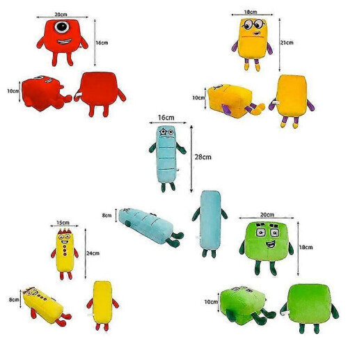 (Four) Numberblocks 1-10 Plush Doll Toy Gift Educational Premium ...
