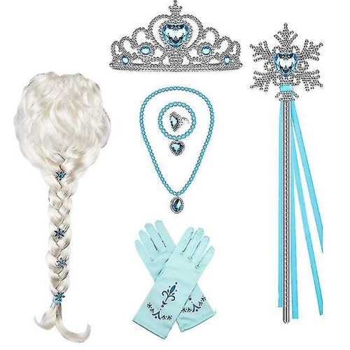 Elsa Gloves Kits, Elsa Costume Set Of 7, Including Upgrade Princess ...